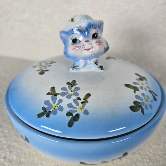 Lefton | Accents | Rare Vintage Lefton Miss Priss Blue Ceramic Covered ...